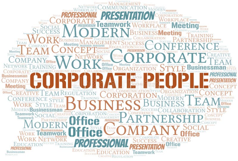 Corporate People Vector Word Cloud, Made with Text only. Stock Vector ...