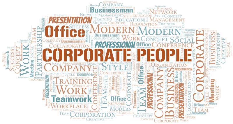 Corporate People Vector Word Cloud Made With Text Only Stock