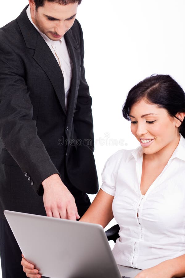 Corporate People Working with Laptop Stock Image - Image of male ...