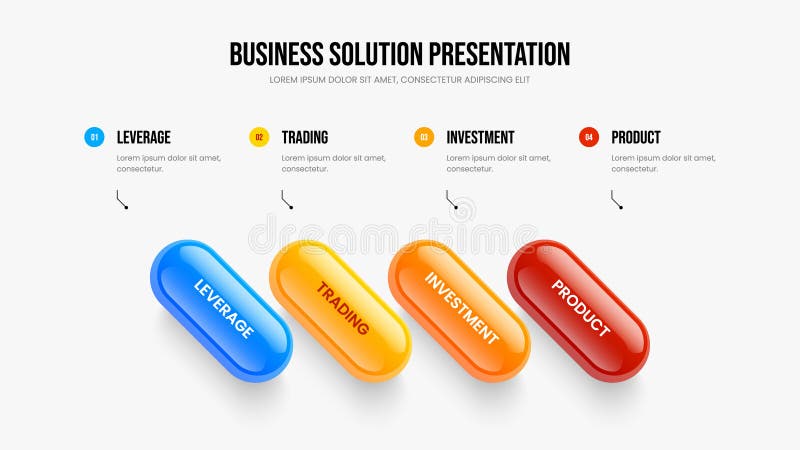 Corporate Performance 4 Step Diagram Slideshow Template Stock Vector ...