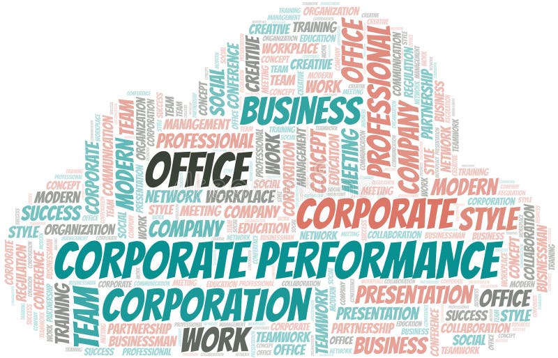 Corporate Performance Vector Word Cloud, Made with Text only. Stock ...