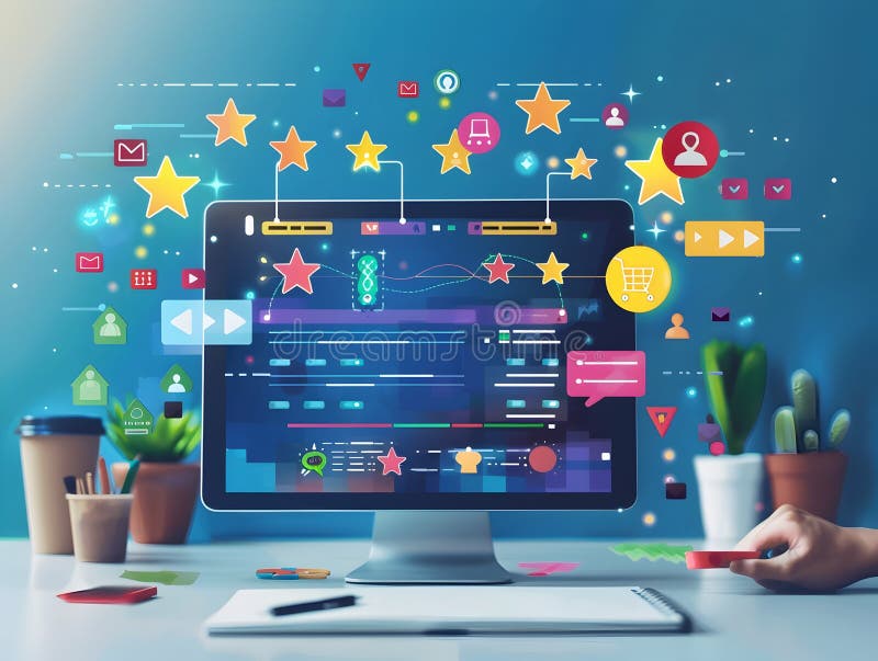 Corporate Professional Engaging with Digital Feedback Survey Platform ...