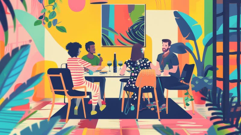 Corporate Professionals Enjoying a Meal Together in the Office ...