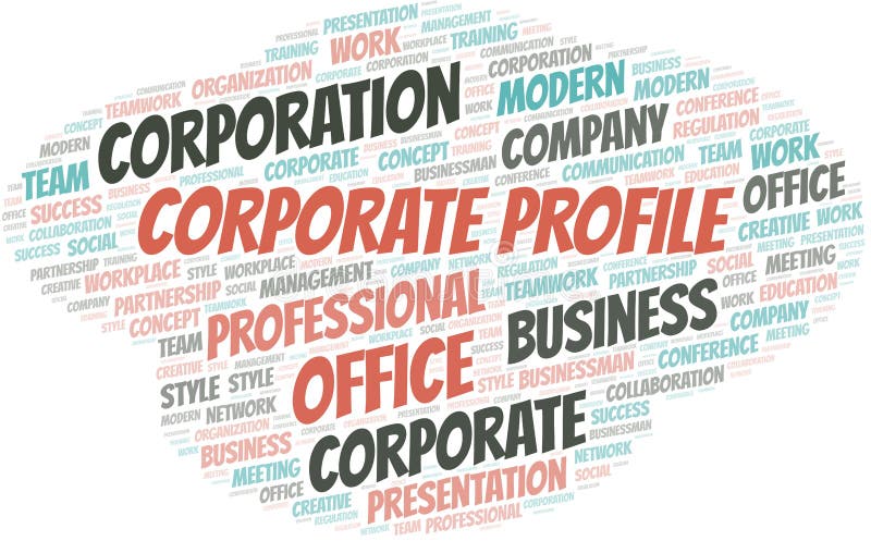 Corporate Profile Vector Word Cloud, Made with Text only. Stock ...