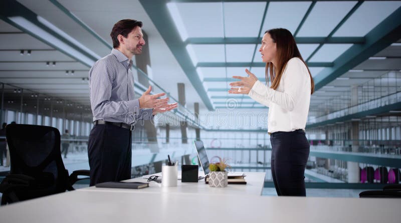 Corporate Quarrel: Two Professionals Argue at Office Stock Photo ...