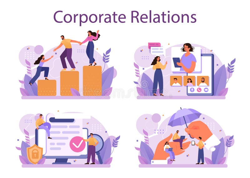 Corporate Relations Set. Business Ethics Stock Vector - Illustration of ...