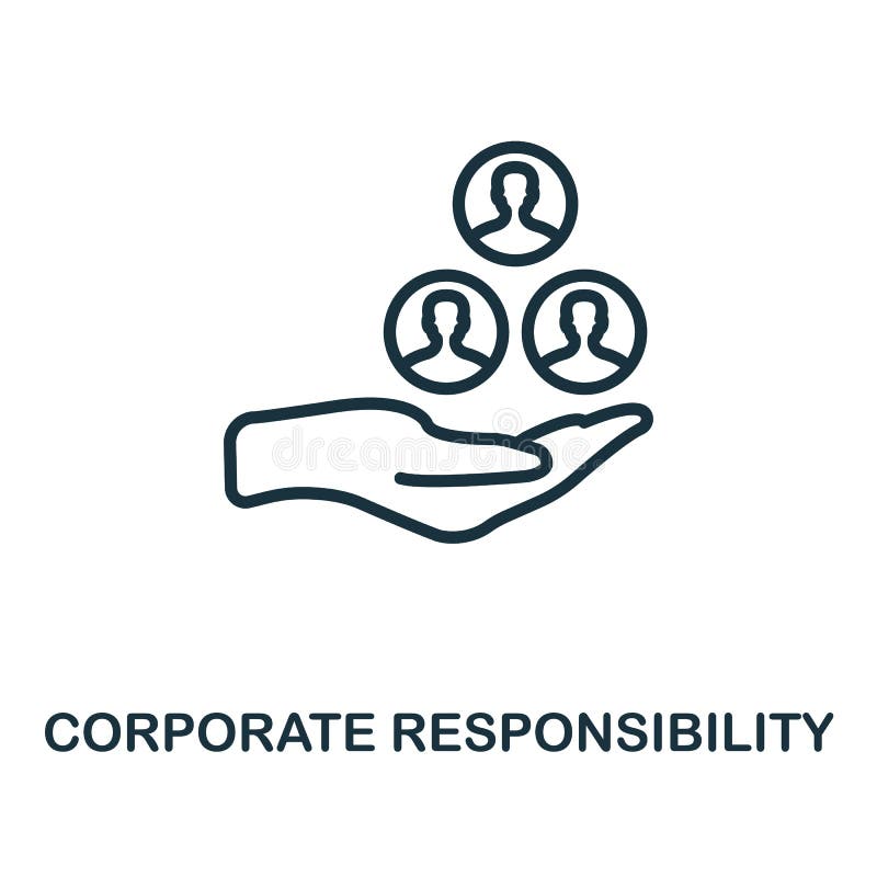 Corporate Responsibility Icon Outline Style. Thin Line Creative ...