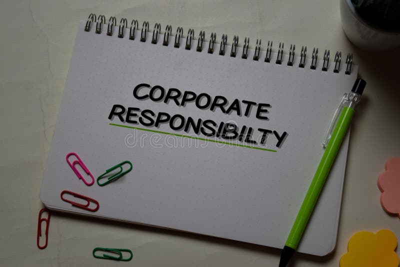 Corporate Social Responsibility Write on Sticky Notes Isolated on ...