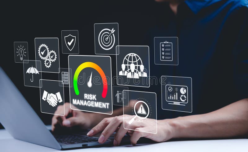 Corporate Risk Management Strategy Concept. a Businessman is Analyzing ...