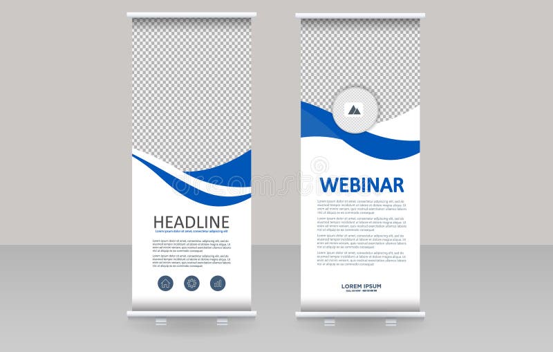 Corporate Roll-Up Banner Wave. Template. Business Webinar Conference ...
