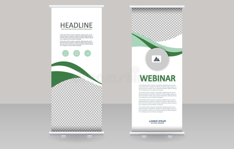 Corporate Roll-Up Banner Wave. Template. Business Webinar Conference ...