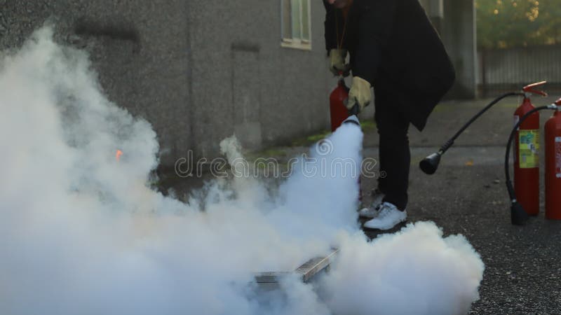 Corporate Safety - Exercise during a Firefighting Course Stock Image ...