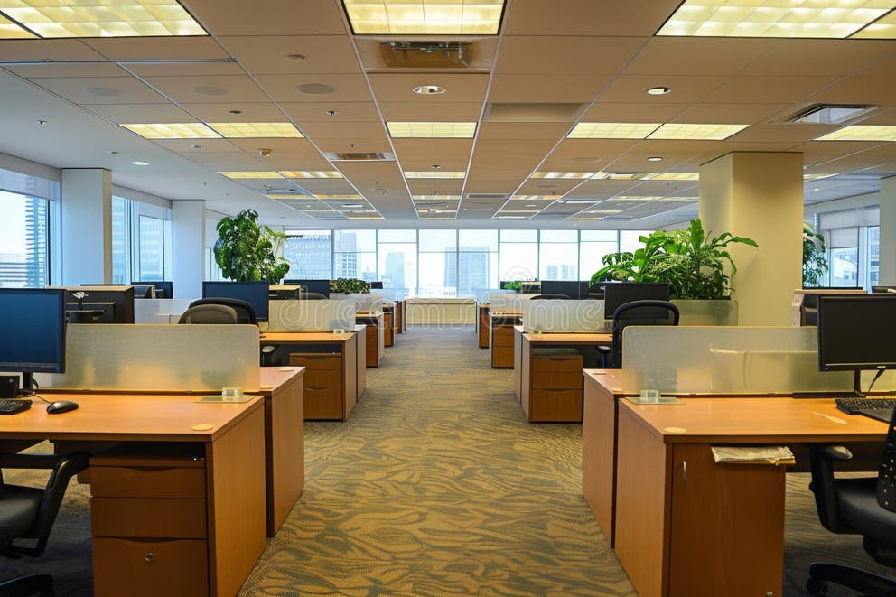 Corporate Setup Featuring a Repetitive Layout Pattern. Stock ...