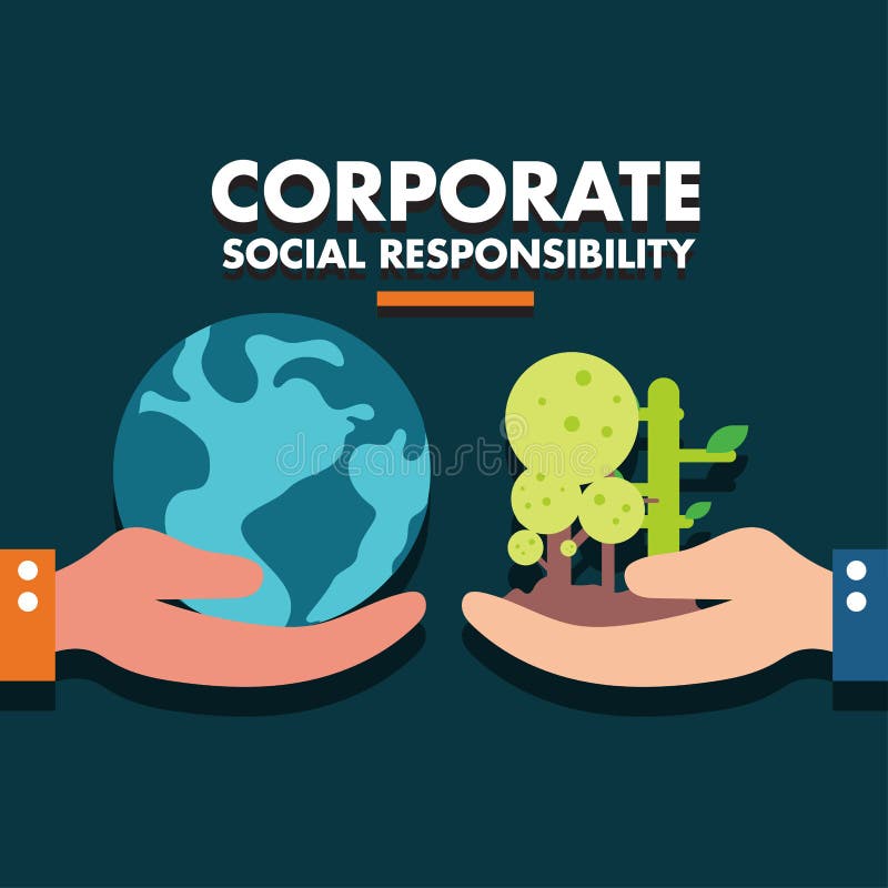 Corporate Social Responsibility CSR Poster with Globe and Nature ... Corporate Social Responsibility CSR Poster with Globe and Nature ...