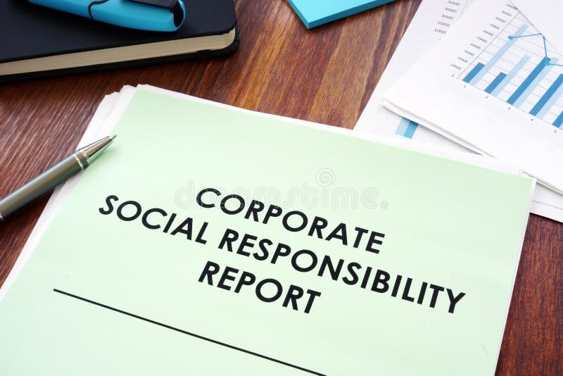 Corporate Social Responsibility Report. Stock Image - Image of ...