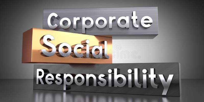 Corporate Social Responsibility - Words on Metal Blocks Stock ...