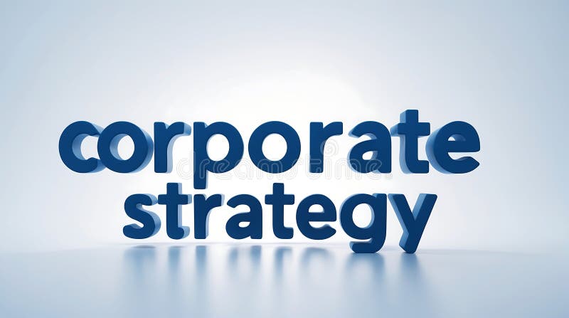 Corporate Strategy Concept Displayed in Bold Typography on a Light ...