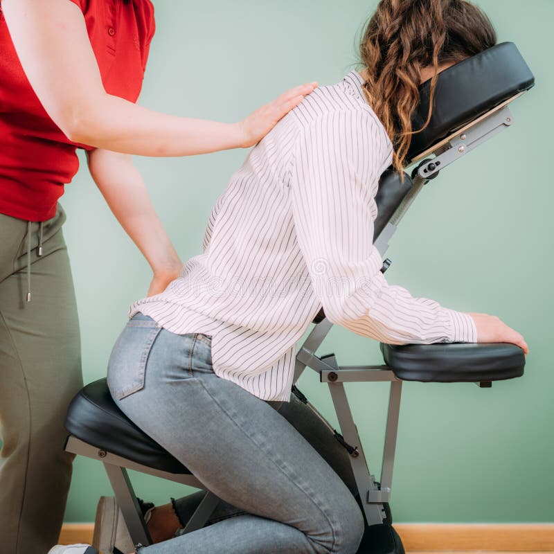 Corporate Stress Relief Chair Massage In The Office Corporate Female