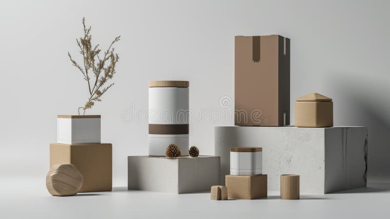 Corporate style box mockup stock image. Image of mailer - 302435801