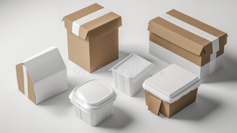 Corporate style box mockup stock image. Image of container - 302858485