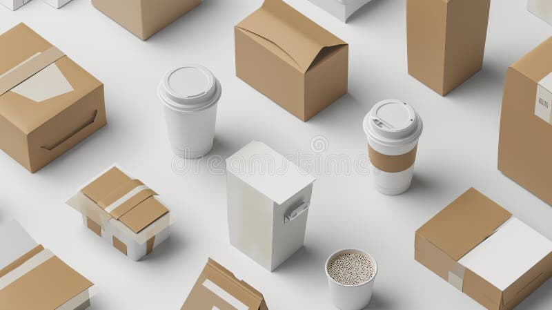 Corporate style box mockup stock image. Image of cardboard - 303111277