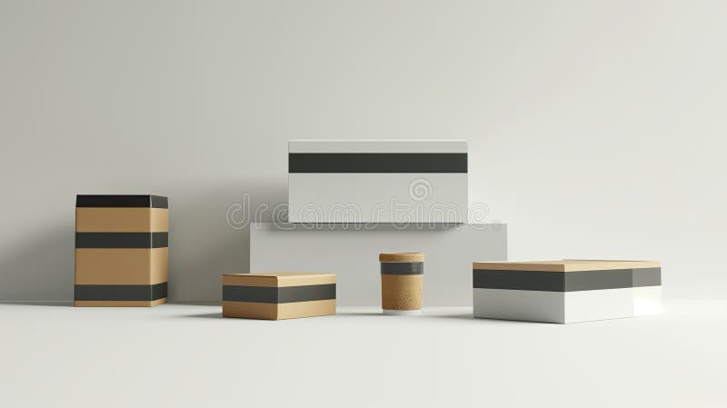 Corporate style box mockup stock image. Image of background - 303269207