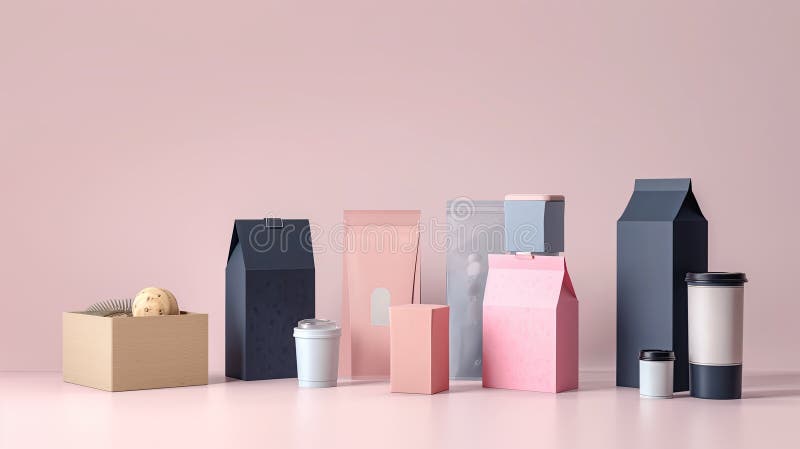 Corporate style box mockup stock image. Image of design - 303270193