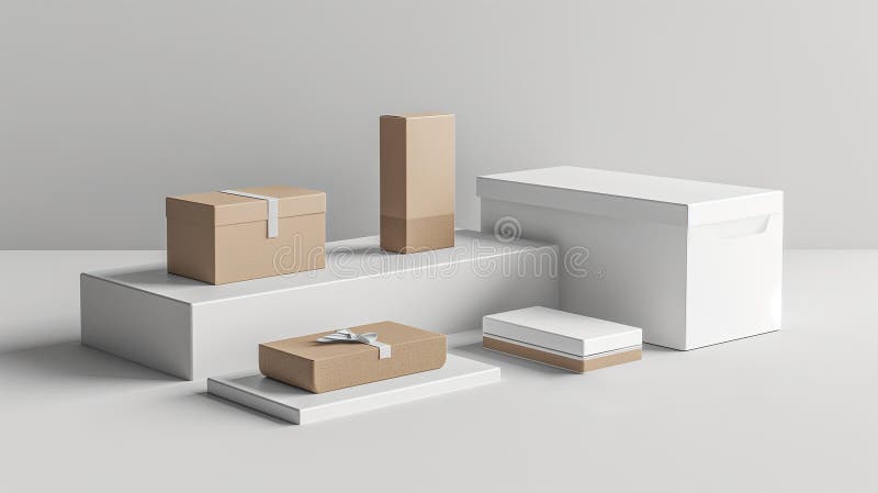 Corporate style box mockup stock photo. Image of mailer - 303270284