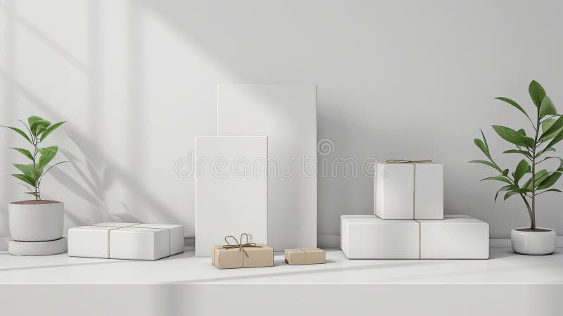 Corporate style box mockup stock photo. Image of square - 303270338