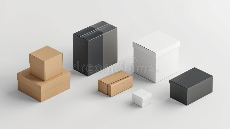 Corporate style box mockup stock image. Image of blank - 303270883