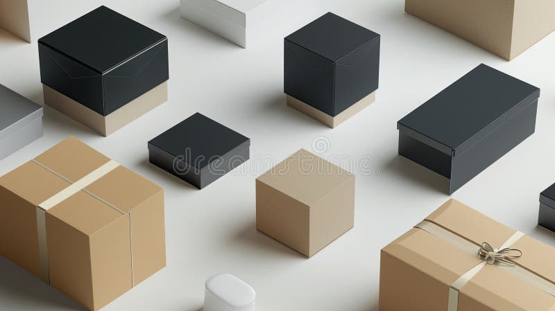 Corporate style box mockup stock photo. Image of container - 303272124