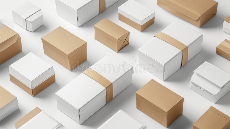 Corporate style box mockup stock image. Image of shape - 303273133