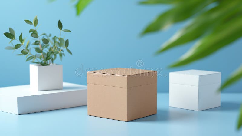 Corporate style box mockup stock photo. Image of blank - 303275190