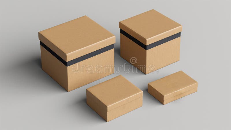 Corporate style box mockup stock photo. Image of packaging - 303280550