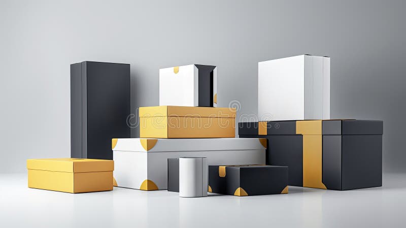 Corporate style box mockup stock image. Image of cover - 303119341