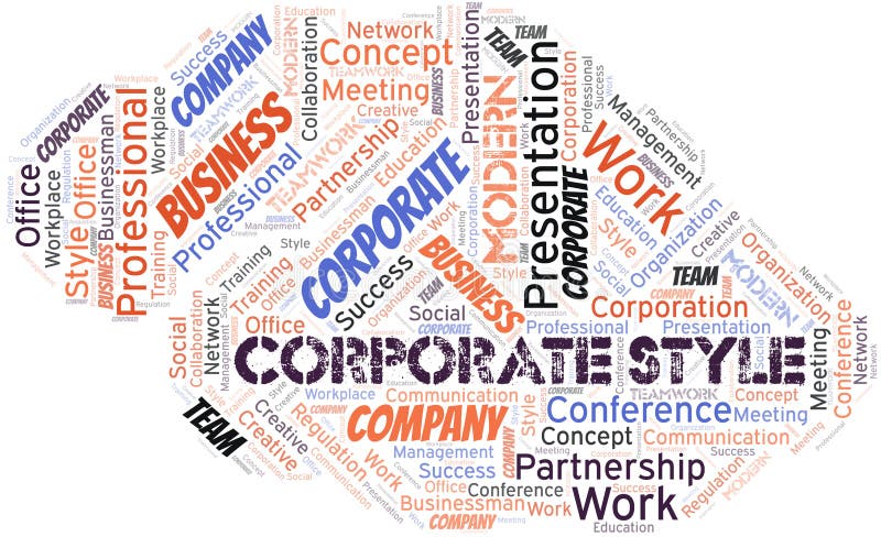 Corporate Style Vector Word Cloud, Made with Text only. Stock ...