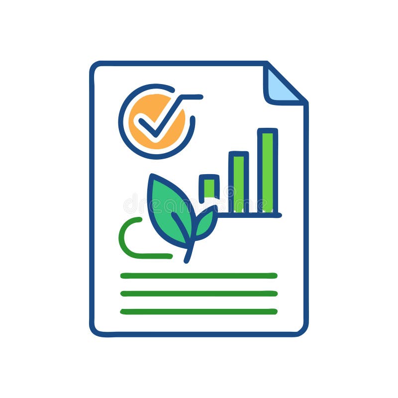 Corporate Sustainability Report Icon Design Stock Vector - Illustration ...