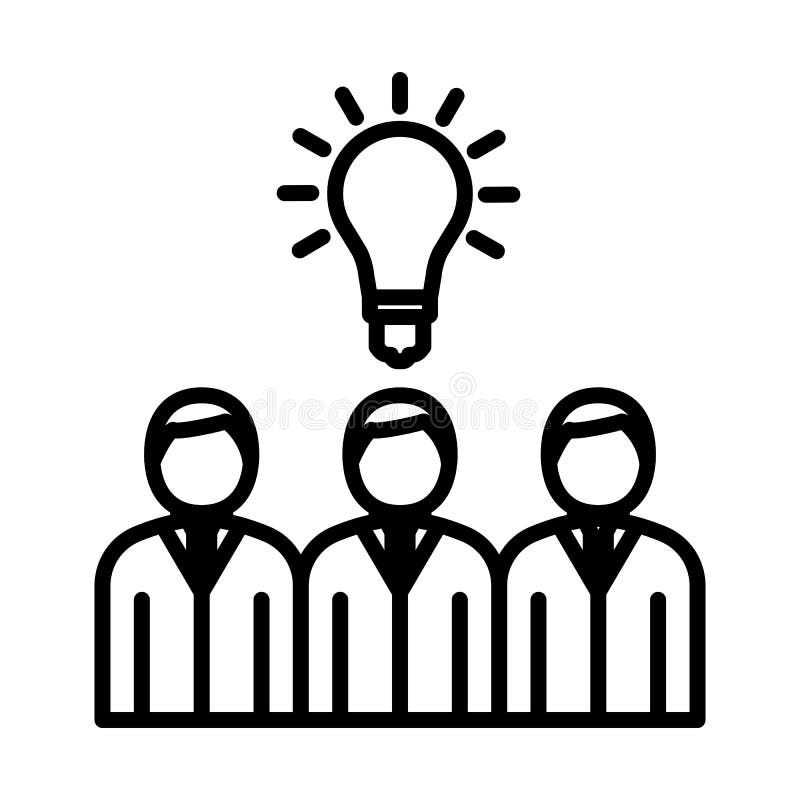 Corporate Team Finding New Idea Icon Stock Vector - Illustration of ...