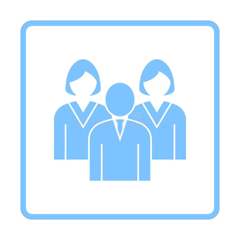 Corporate Team Icon stock vector. Illustration of female - 146633843