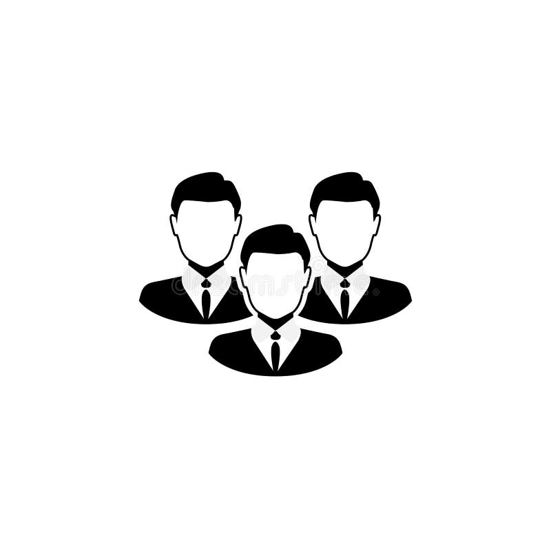Corporate Team Icon. Employees Behind the Leader Stock Vector ...