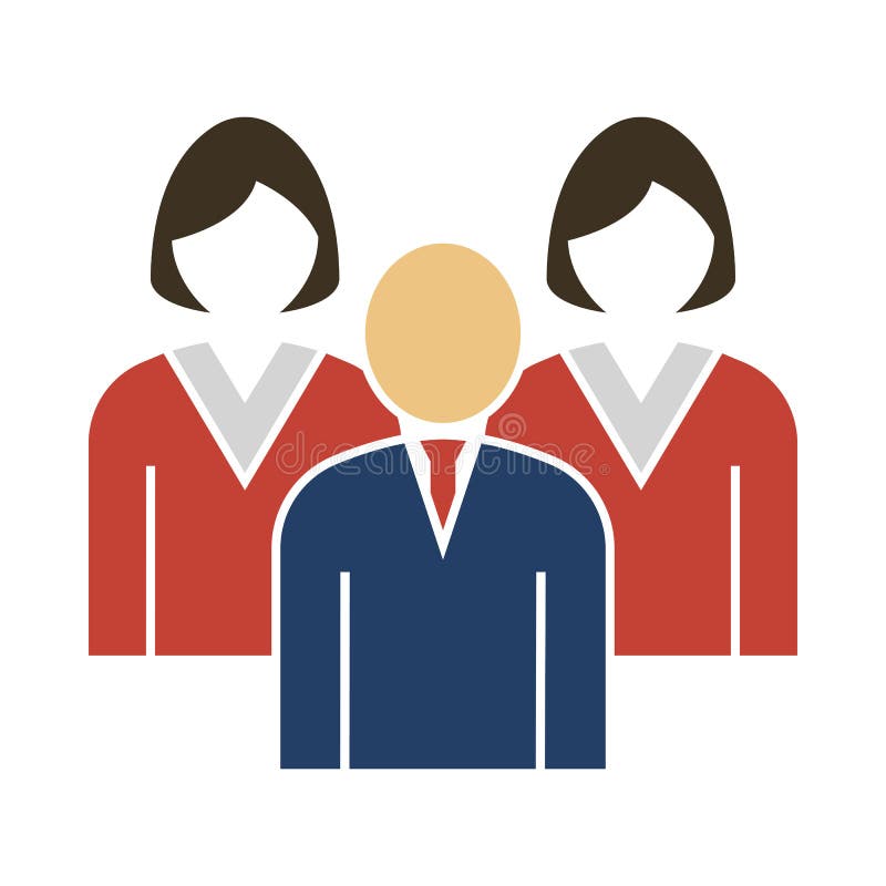 Corporate Team Icon stock vector. Illustration of color - 147893267