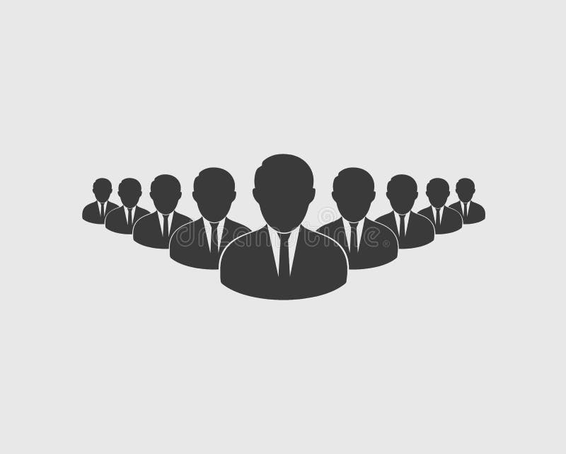 Corporate team Icon . stock vector. Illustration of gray - 136623396