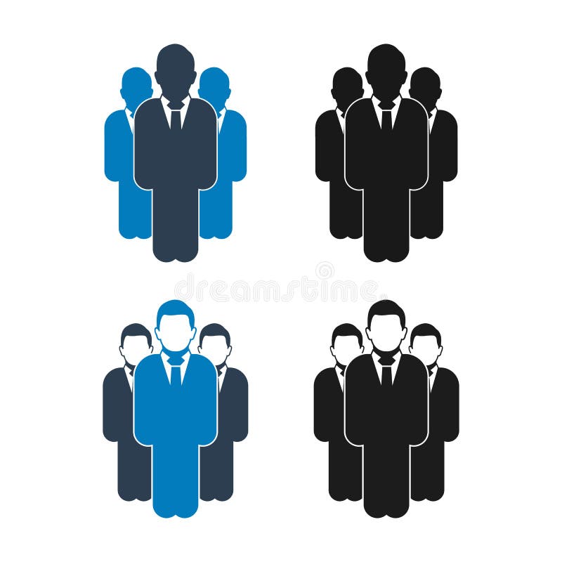 Corporate team icon set. stock vector. Illustration of icon - 157761421