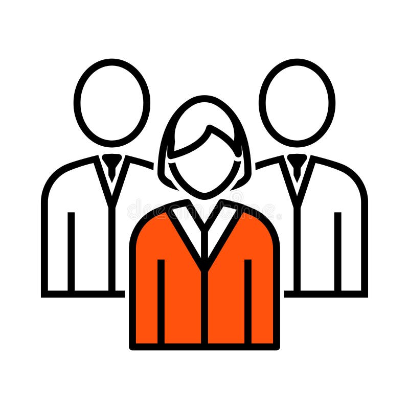 Corporate Team Icon stock vector. Illustration of orange - 145505927