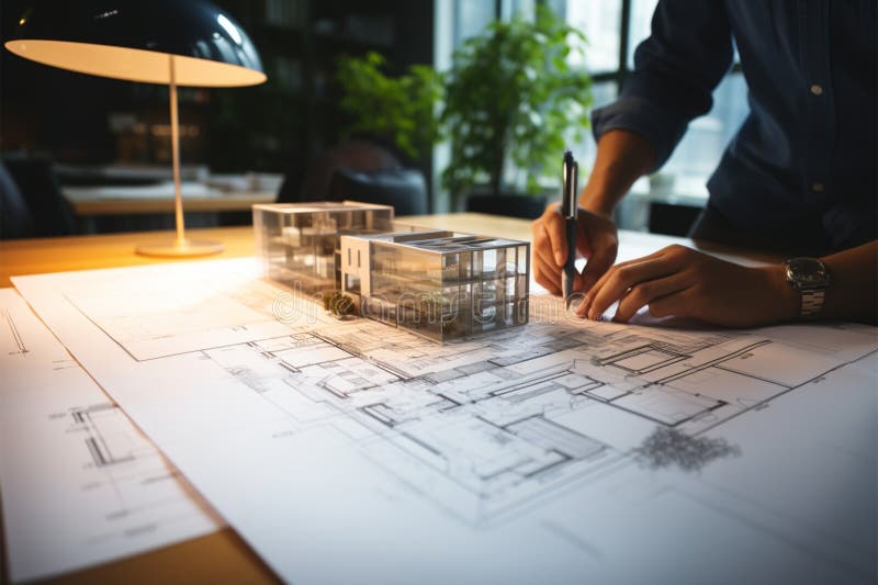 Corporate Teamwork Architects Design, Plan, Construct, with Precise ...