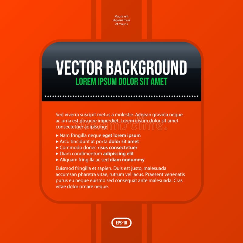 Corporate Text Background Template Stock Vector - Illustration of ...