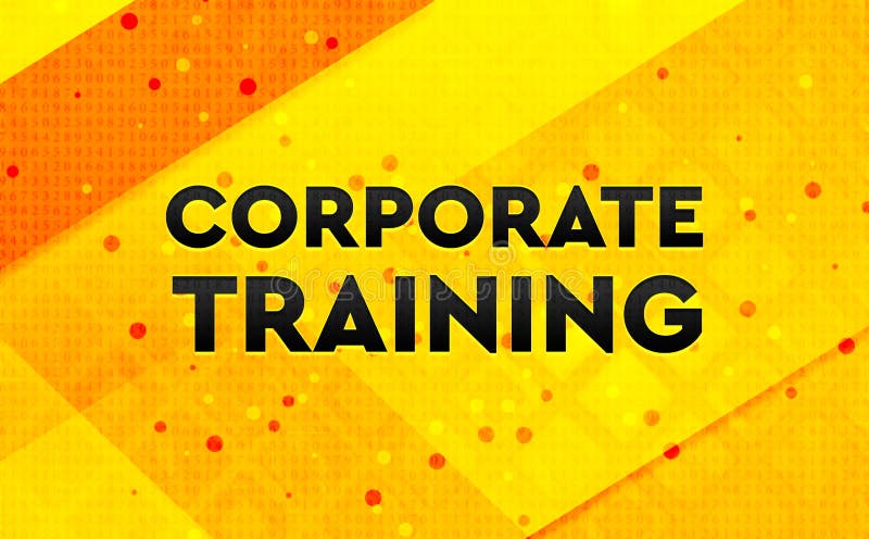 Corporate Training Abstract Digital Banner Yellow Background Stock ...