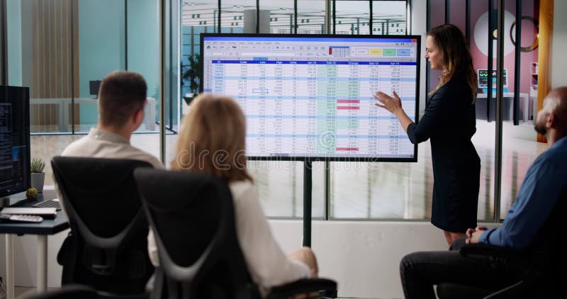 Corporate Training Presentation in Classroom Stock Image - Image of ...