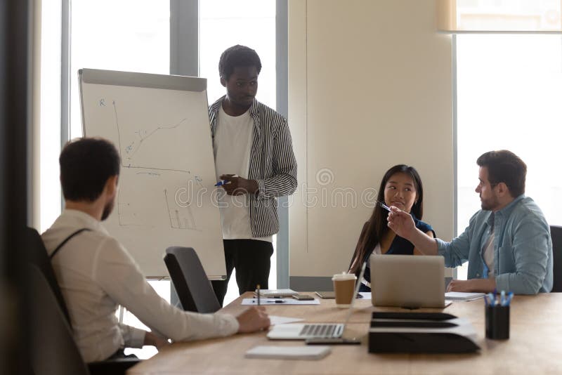 Company Employees Improving Skills Gain New Knowledge Listen Coach ...