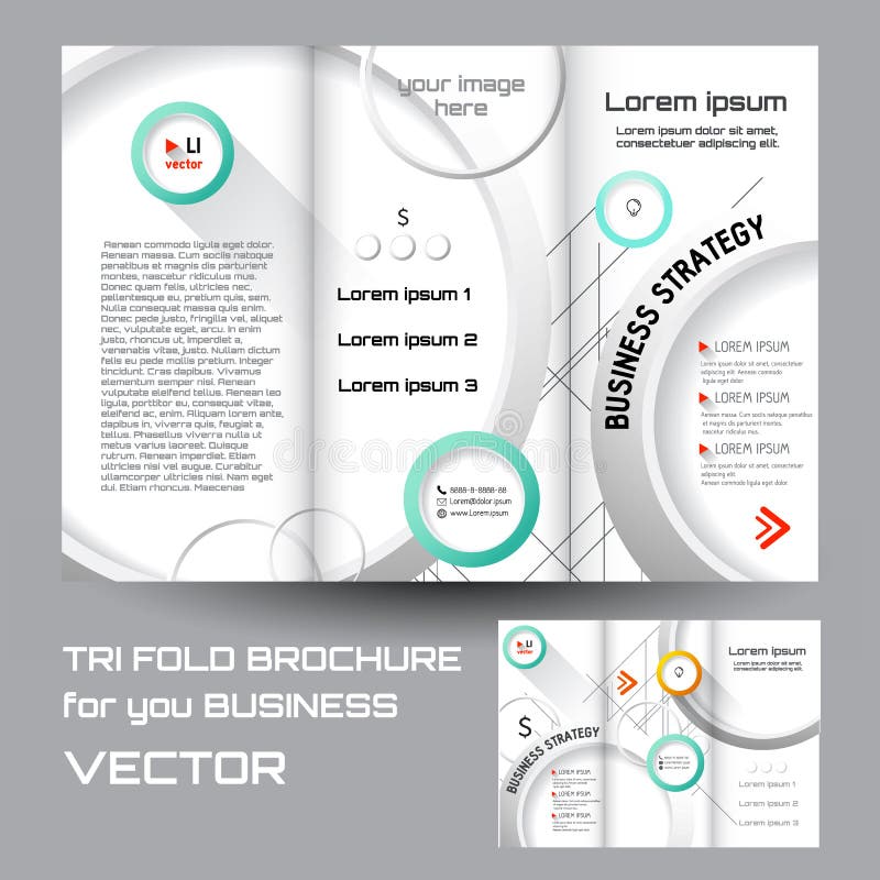 Corporate Tri Fold Brochure Vector Illustration Stock Vector ...